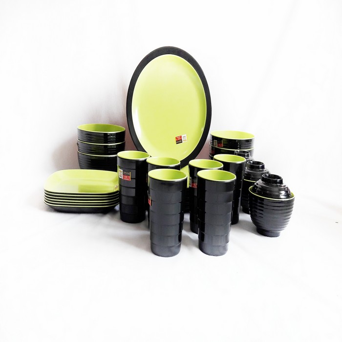 Golden Dragon Dinner Set Melamine - RAJA PERABOTAN