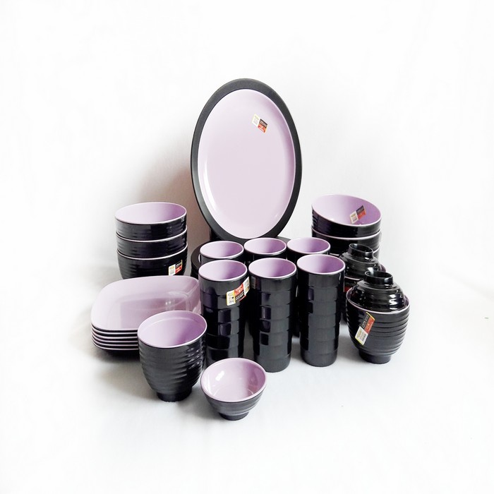 Golden Dragon Dinner Set Melamine - RAJA PERABOTAN